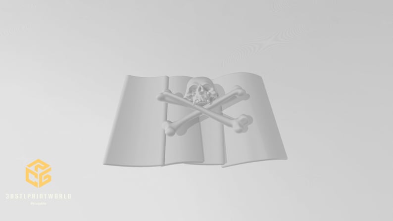 Pirate Flag, High Quality 3D Printer Files,stl Files for 3D Printers,3d ...