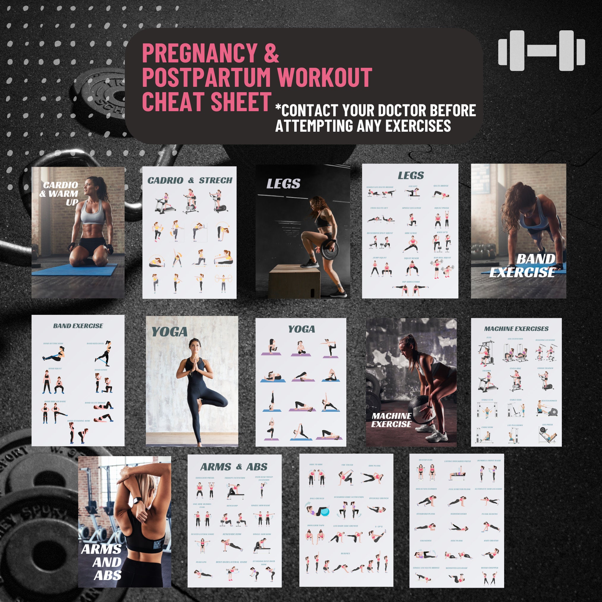 Postpartum Workout Guide Cheatsheet - Quick and Effective Exercises for ...
