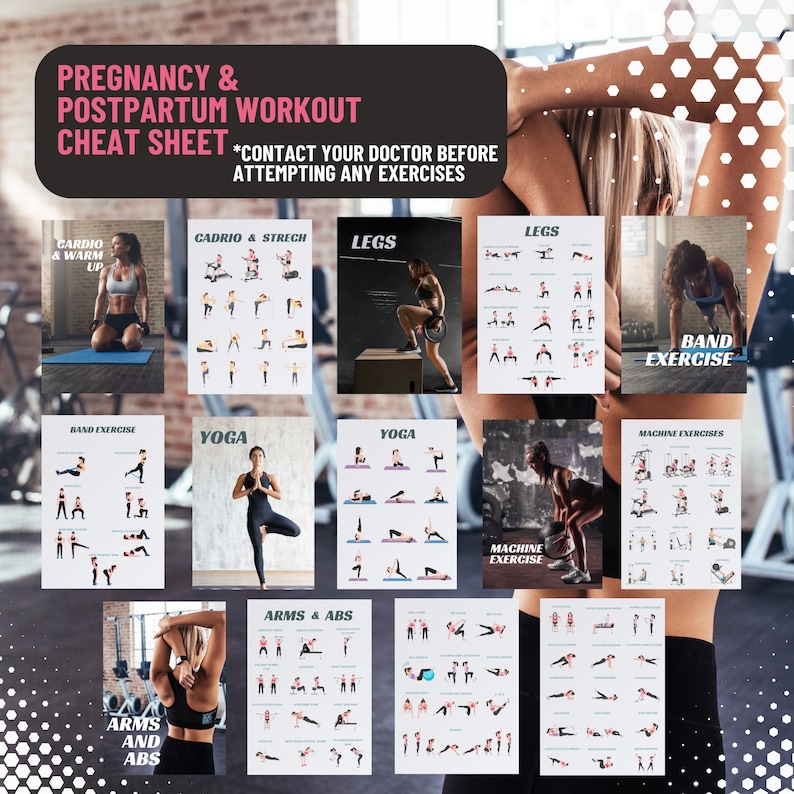 Postpartum Workout Guide Cheatsheet - Quick and Effective Exercises for ...