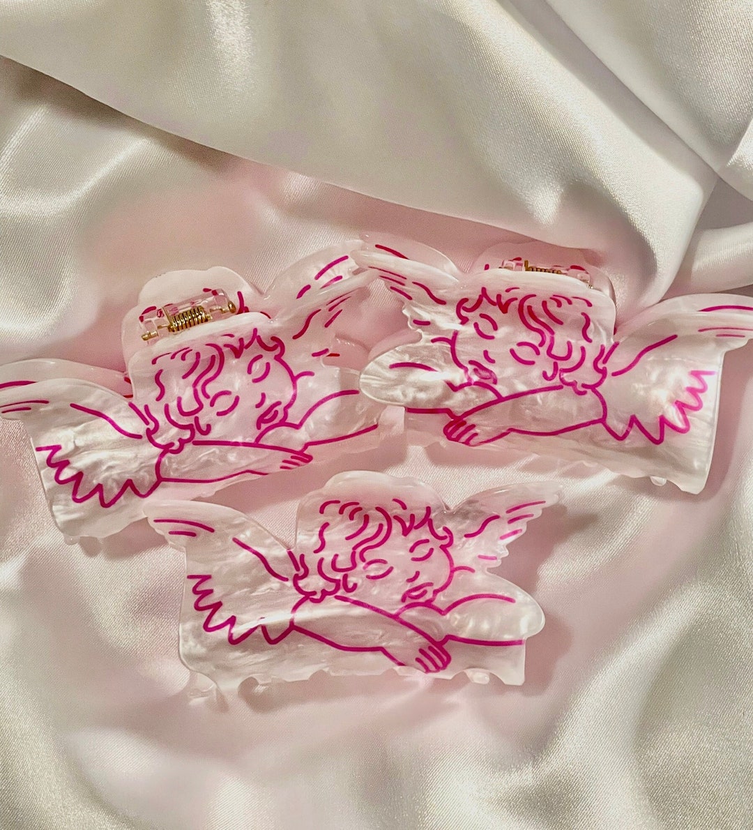 Cupid Hair Clip Angel Hair Clip Mother's Day Gift Cute Hair Claw Clip ...