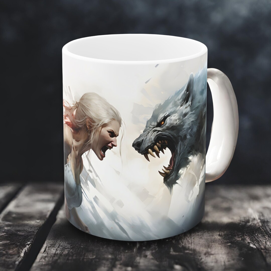 Aggressive Werewolf Couple Mug Fantasy Mug, Fun Mug, Magical Mug, Gift ...