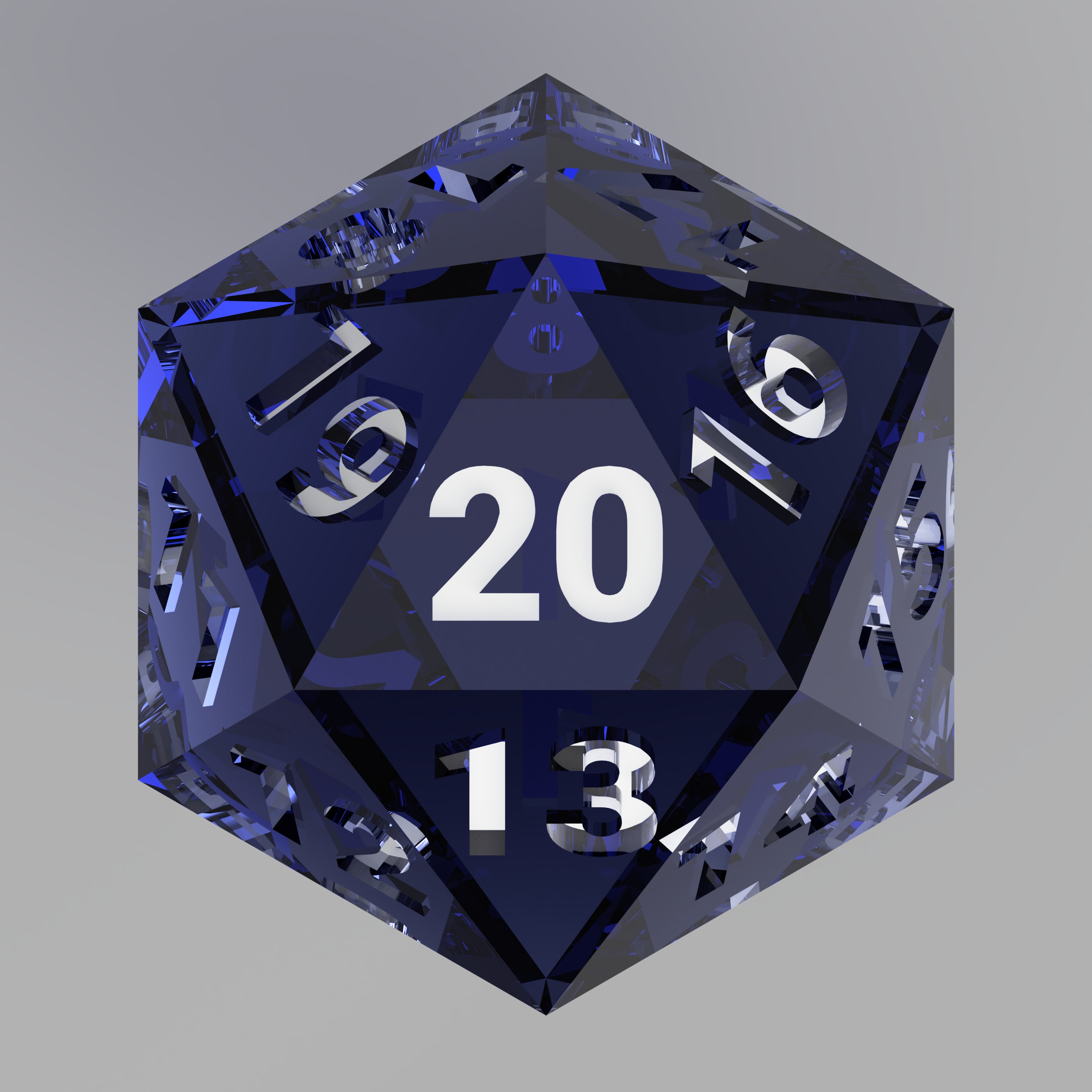 Spindown D20 STL Files: Pre-supported Dice Master (roboto Black Font ...