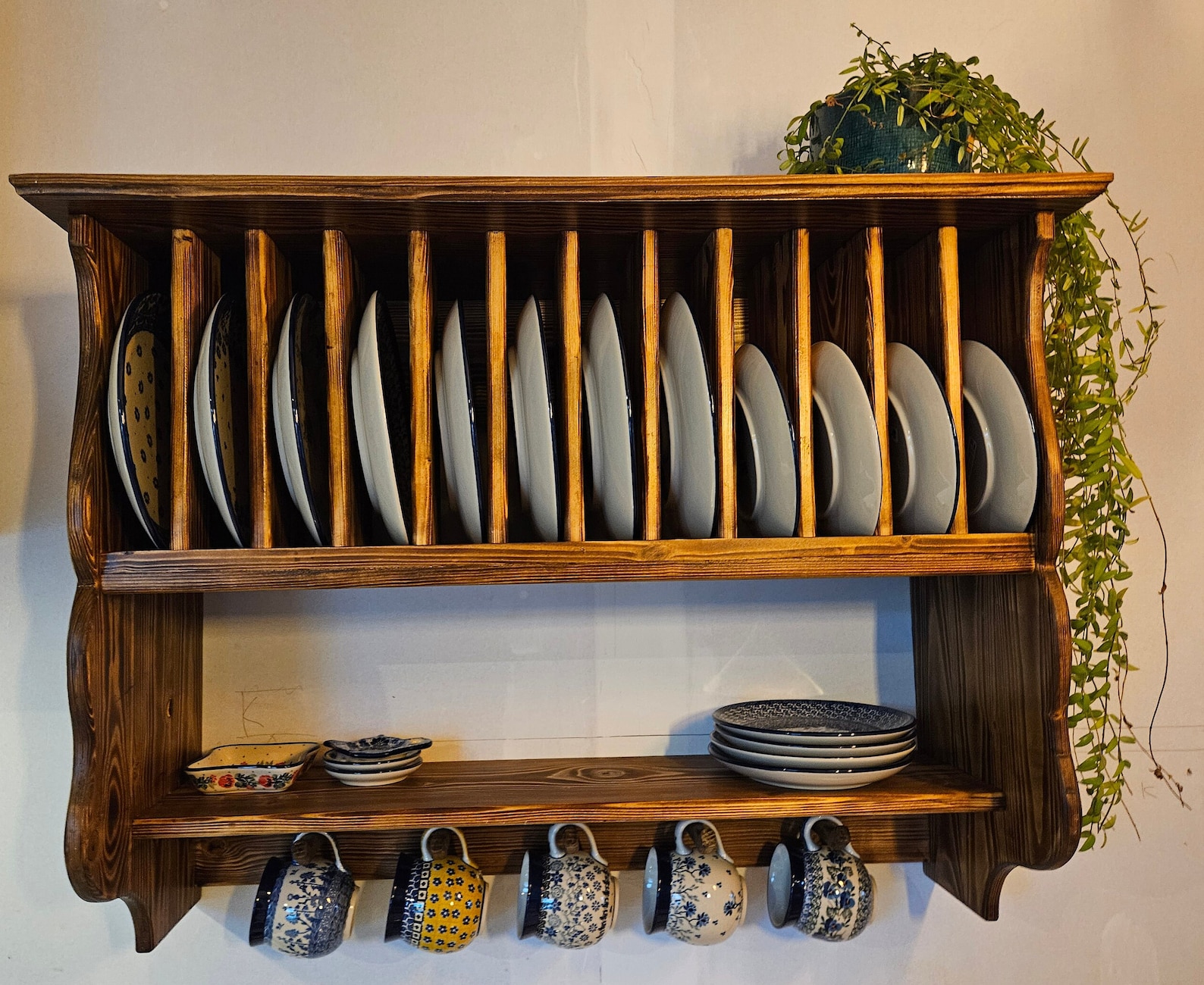 Handmade Plate Rack Farmhouse Style and Dishes Organizer - Etsy