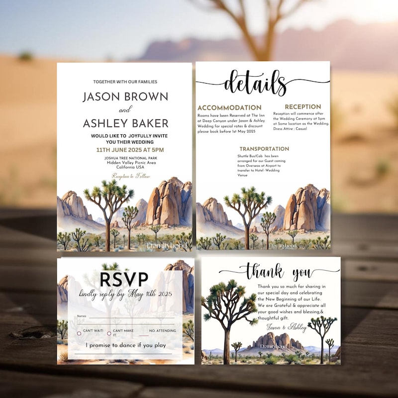 Joshua Tree Invitation - Etsy