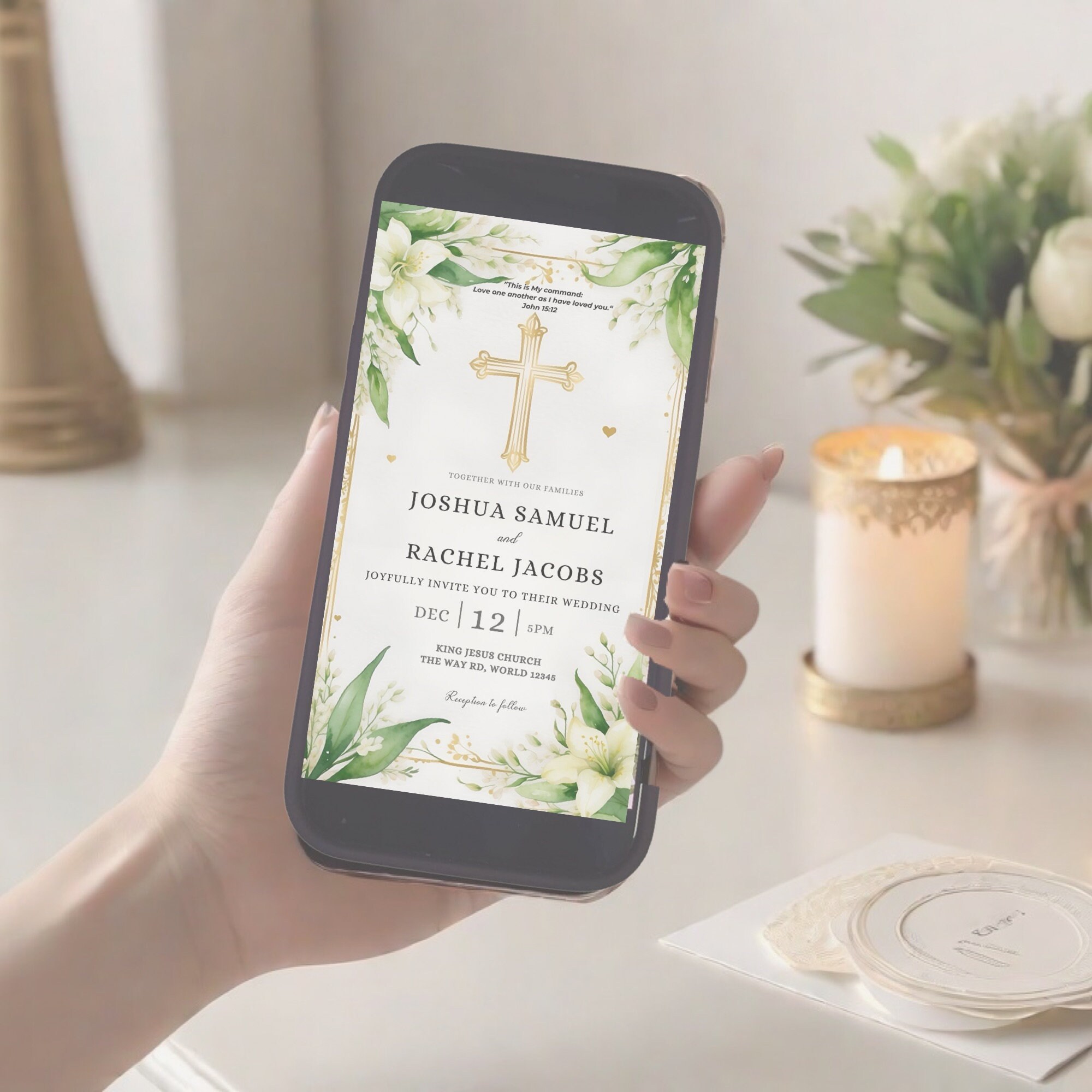 Christian Wedding Invitation Template,church Wedding Invitation ...