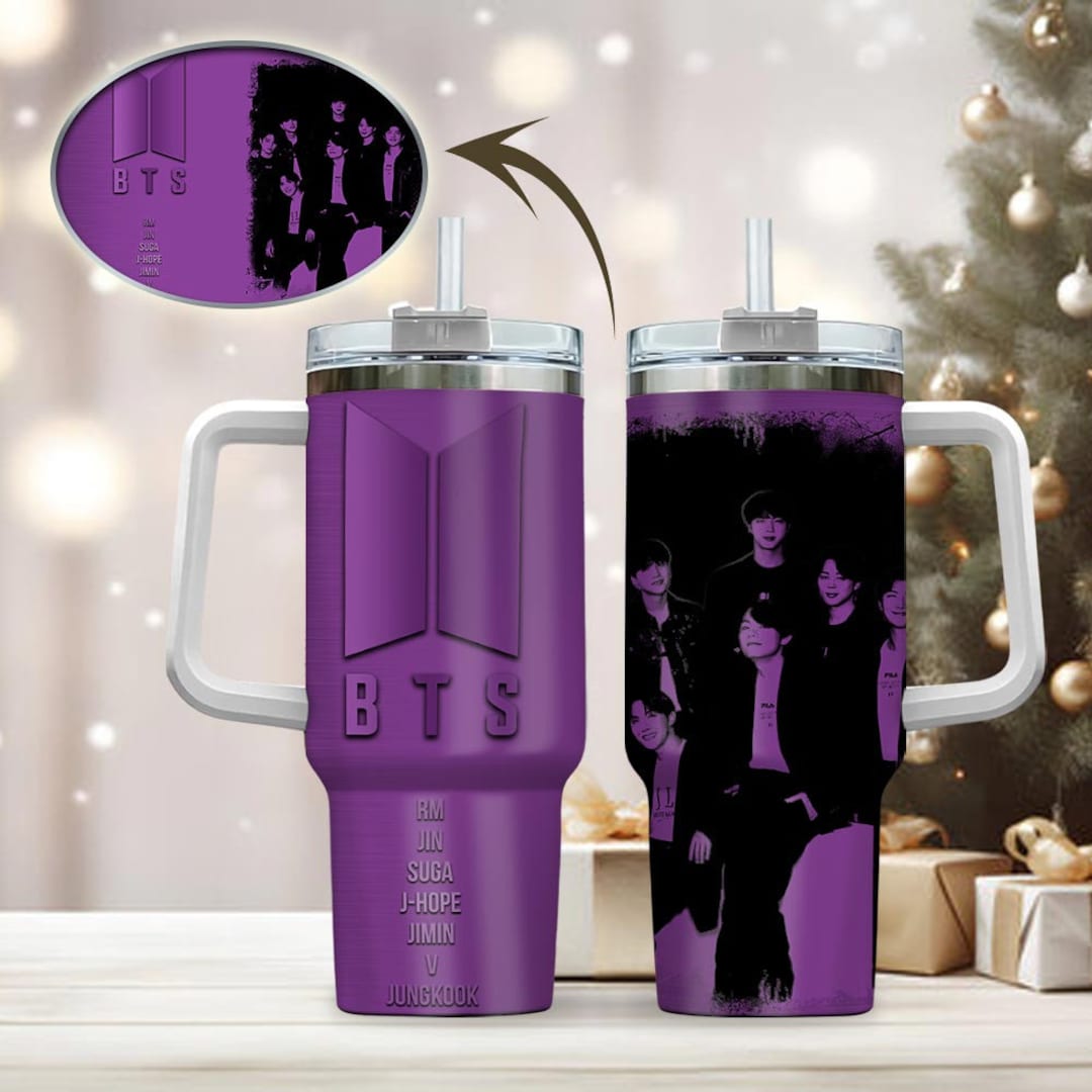 BTS 40oz Stanley Tumbler Bangtan Jin Suga J-hope Rm Jimin V - Etsy