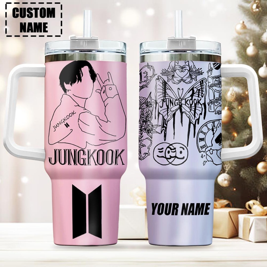 Custom Jungkook BTS Kpop Doodle Art 40oz Tumbler Jungkook - Etsy
