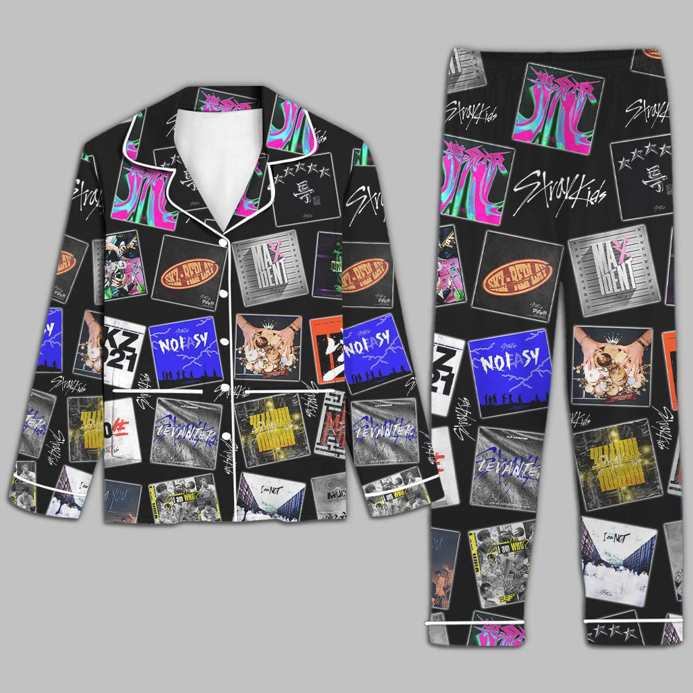 Stray Kids Pajama Set, SKZ Album Rock-Star 5-Star Noeasy Maxident ...