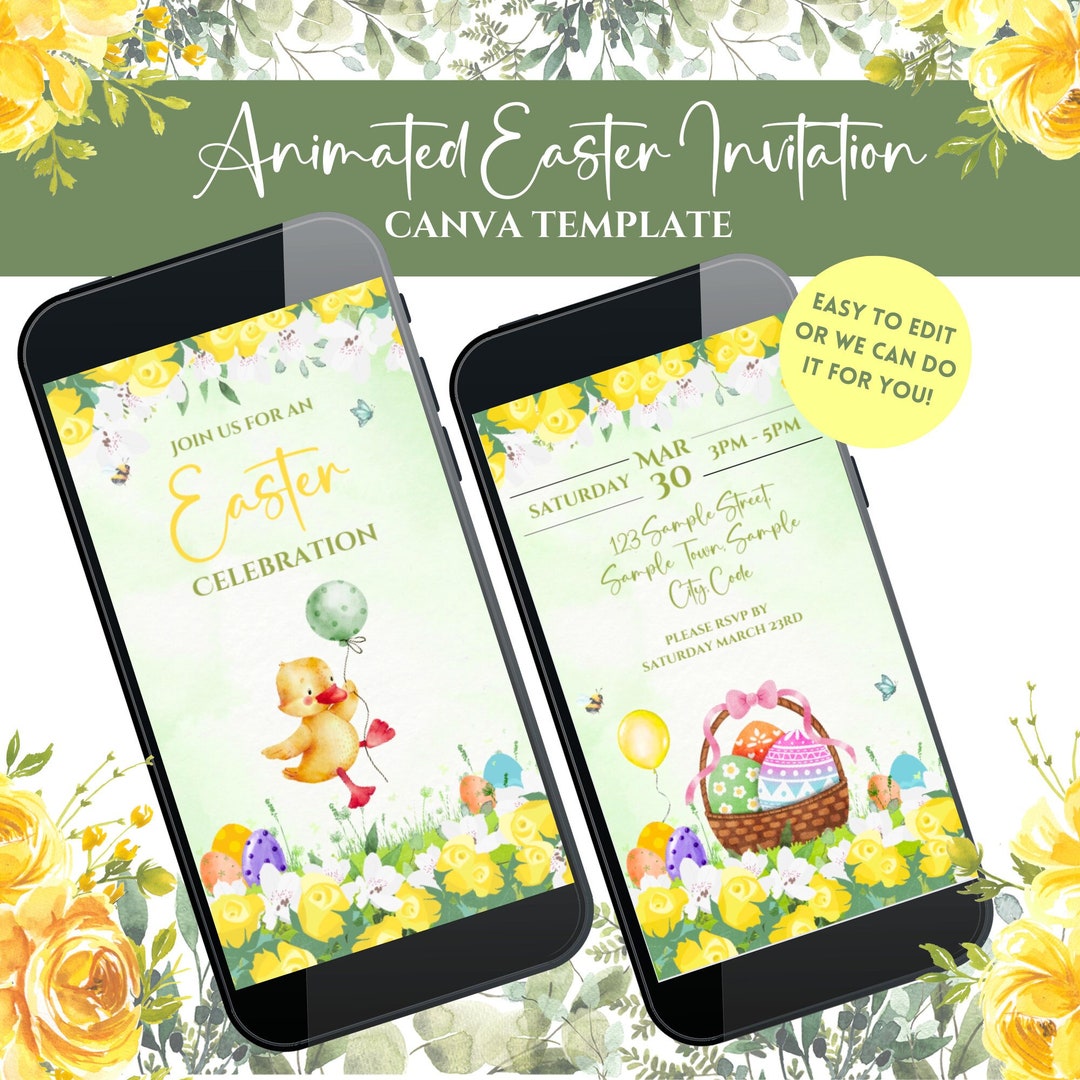 Easter Party Invitation | Easter Celebration Video Invitation | Egg ...