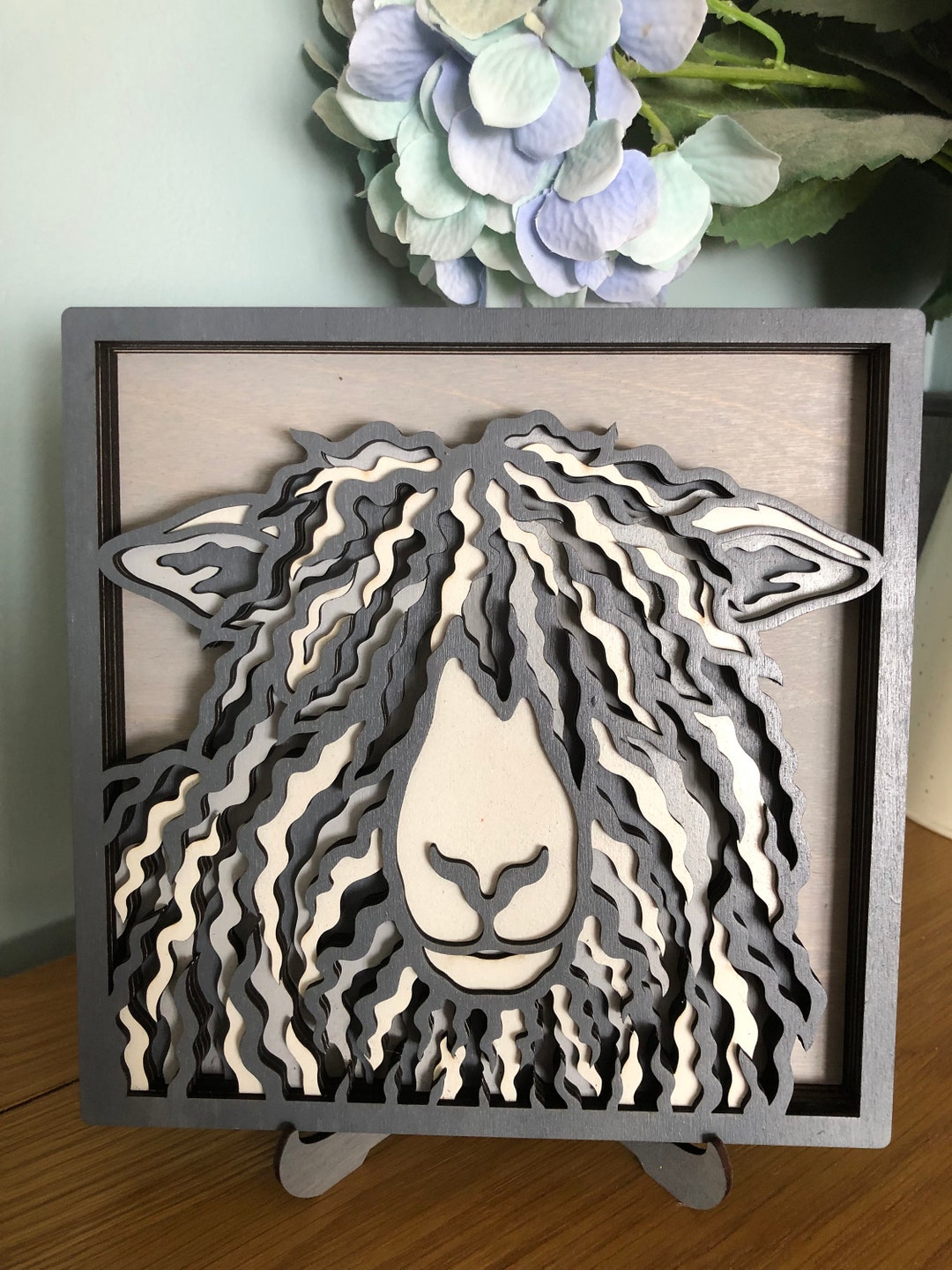 Laser Cut Layered Sheep Wooden Wall Plaque - Etsy UK