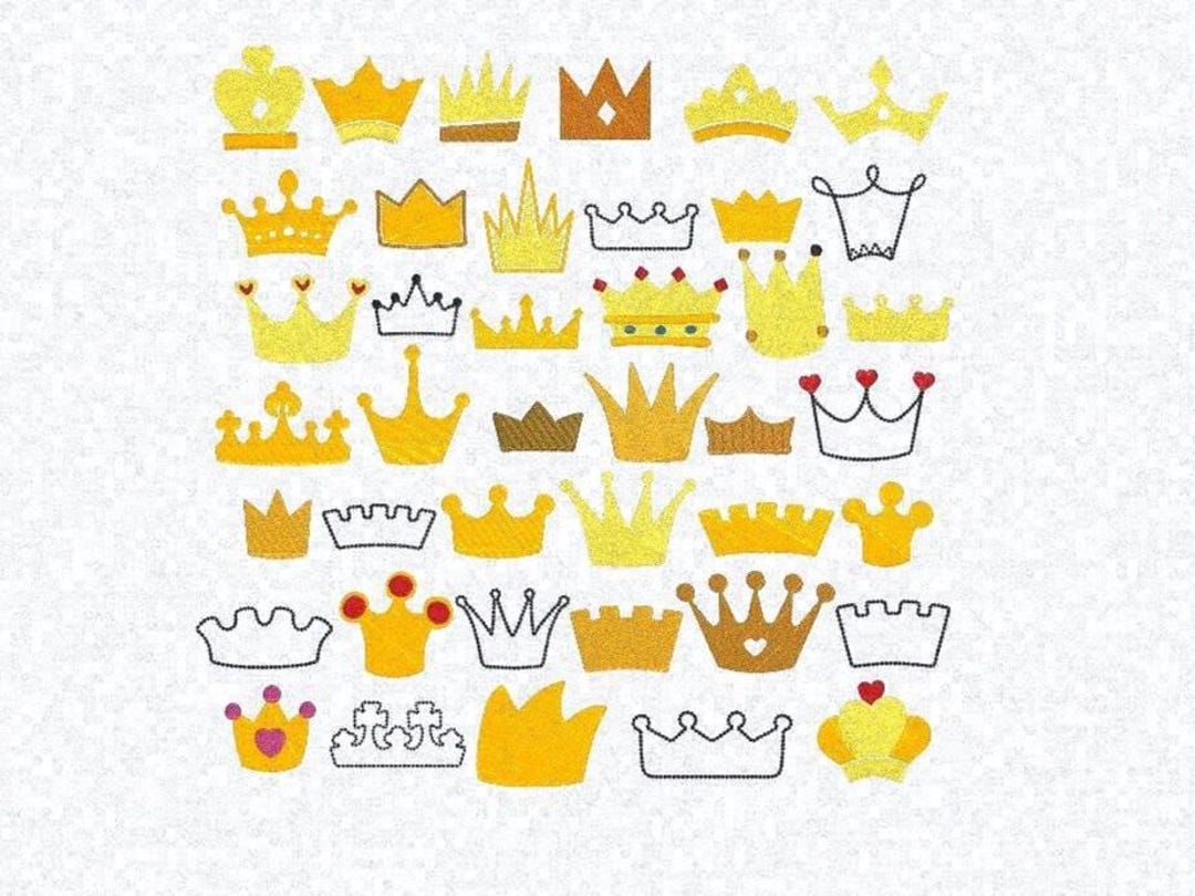 Mega Set Crown Crown 137 Embroidery Files for the Embroidery Machine ...