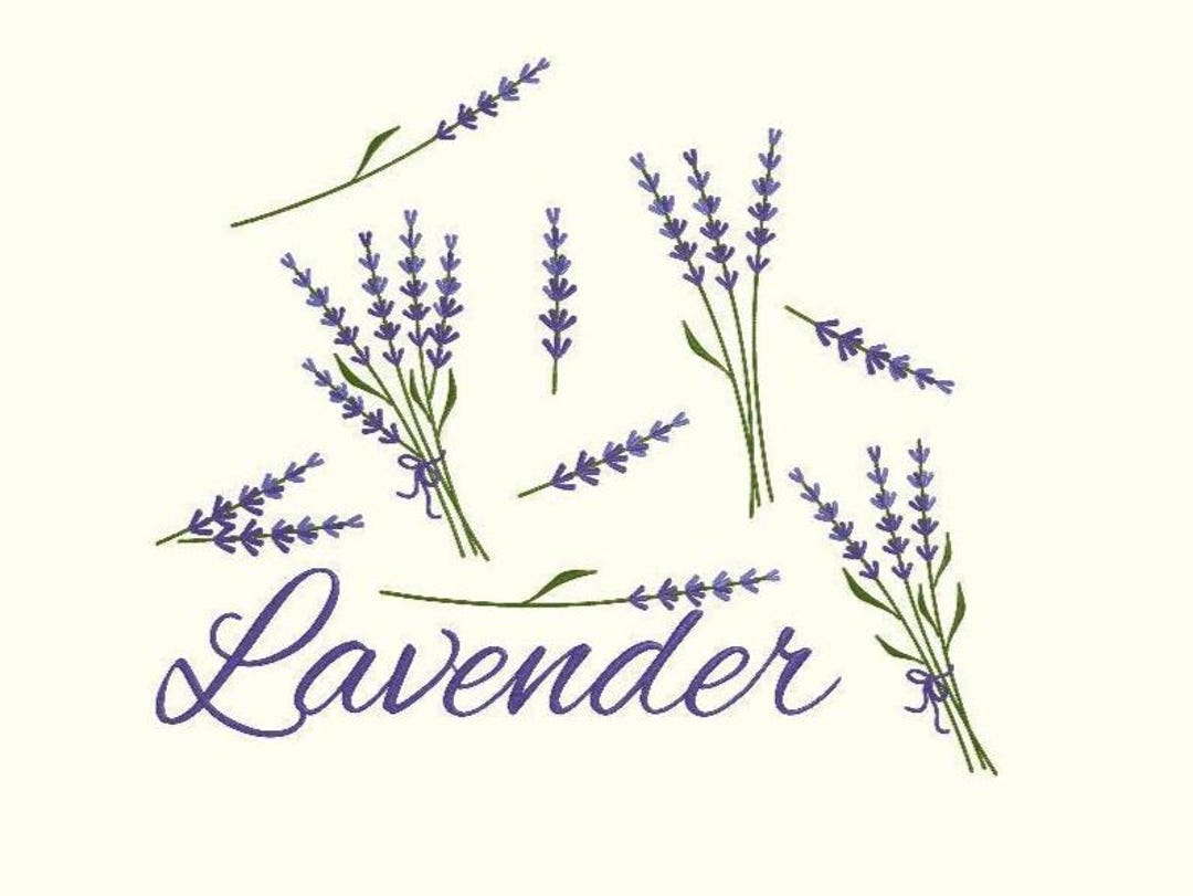 Lavender Files for the Embroidery Machine Individually or as a Bouquet ...