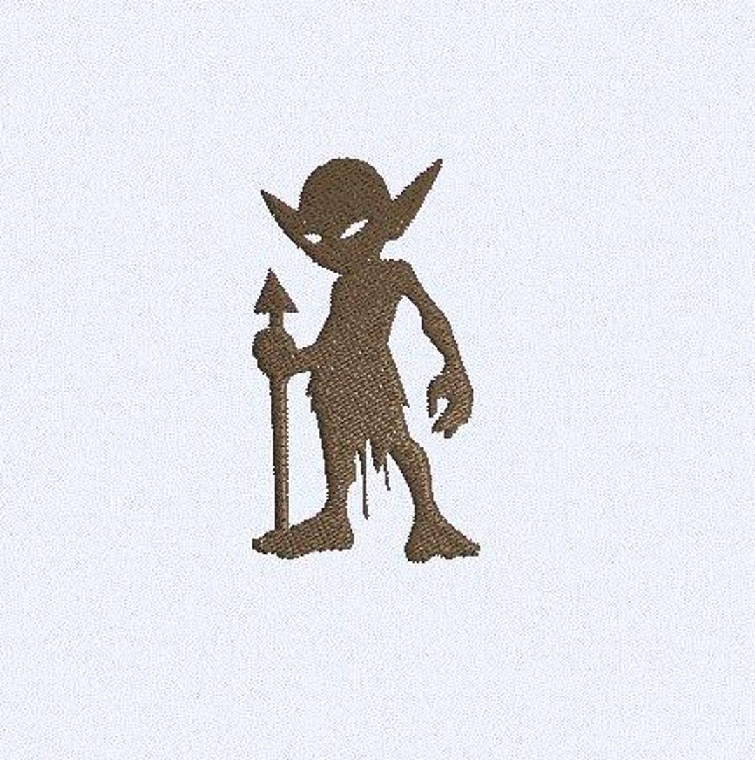 Goblin Halloween Monster Embroidery File for Embroidery Machine ...