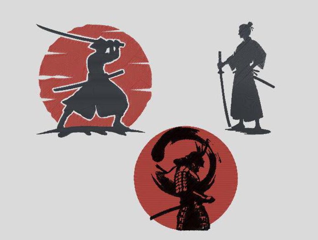 Samurai Set Warrior Embroidery File for the Embroidery Machine ...