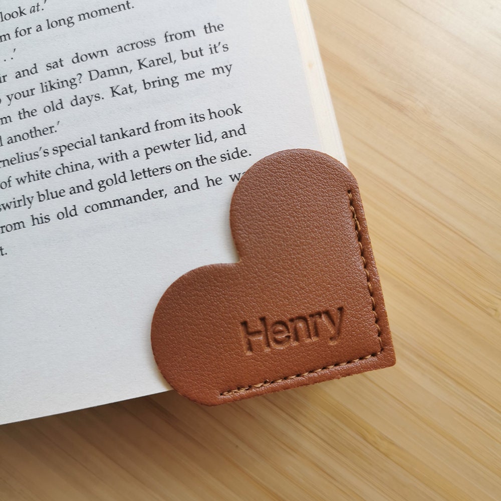 Custom Leather Bookmarks, Personalized Leather Bookmark, Customized ...