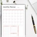 Printable Monthly Planner, Productivity Planner, Digital Planner, Work ...