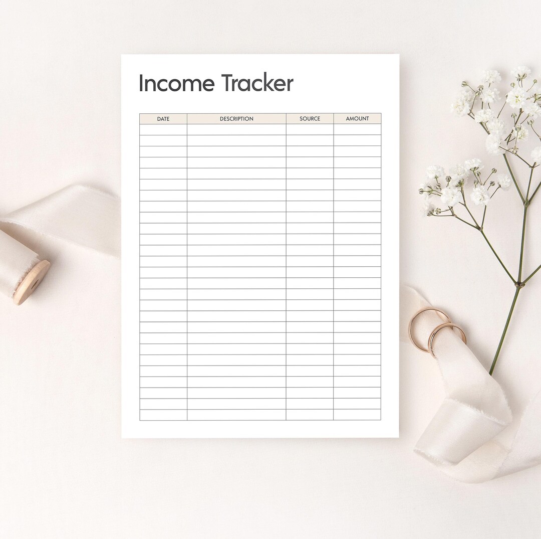 Canva Editable Income Log | Printable Income Log | Digital Planner ...