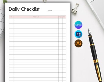 Printable Daily Checklist | Printable Weekly to Do List | Daily ...