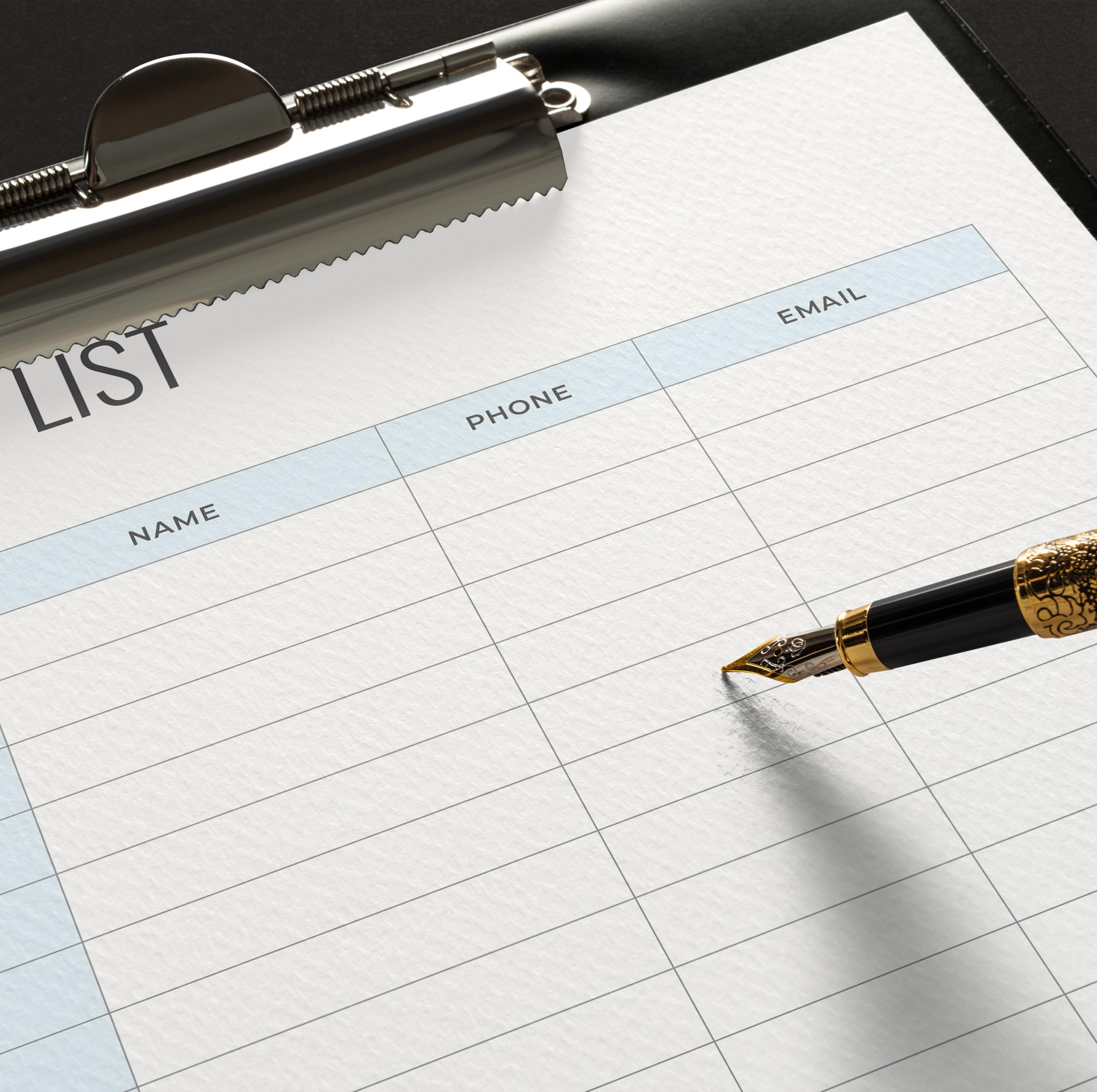 Editable Canva & MS Word Contacts List, Contacts Organizer, Address ...