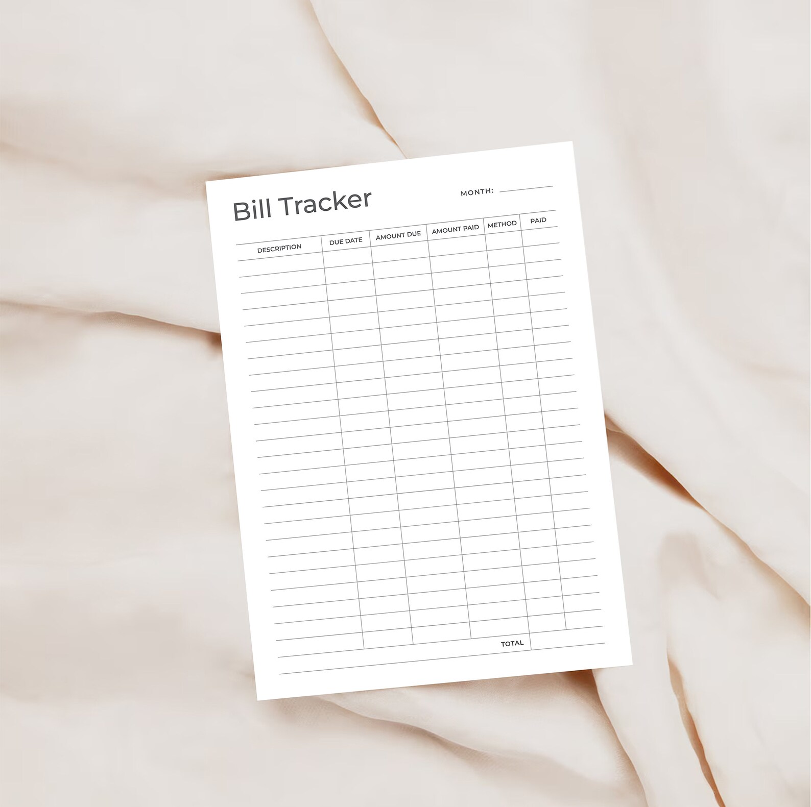 Bill Tracker, Canva & MS Word Bill Tracker Printable Template, Bill ...