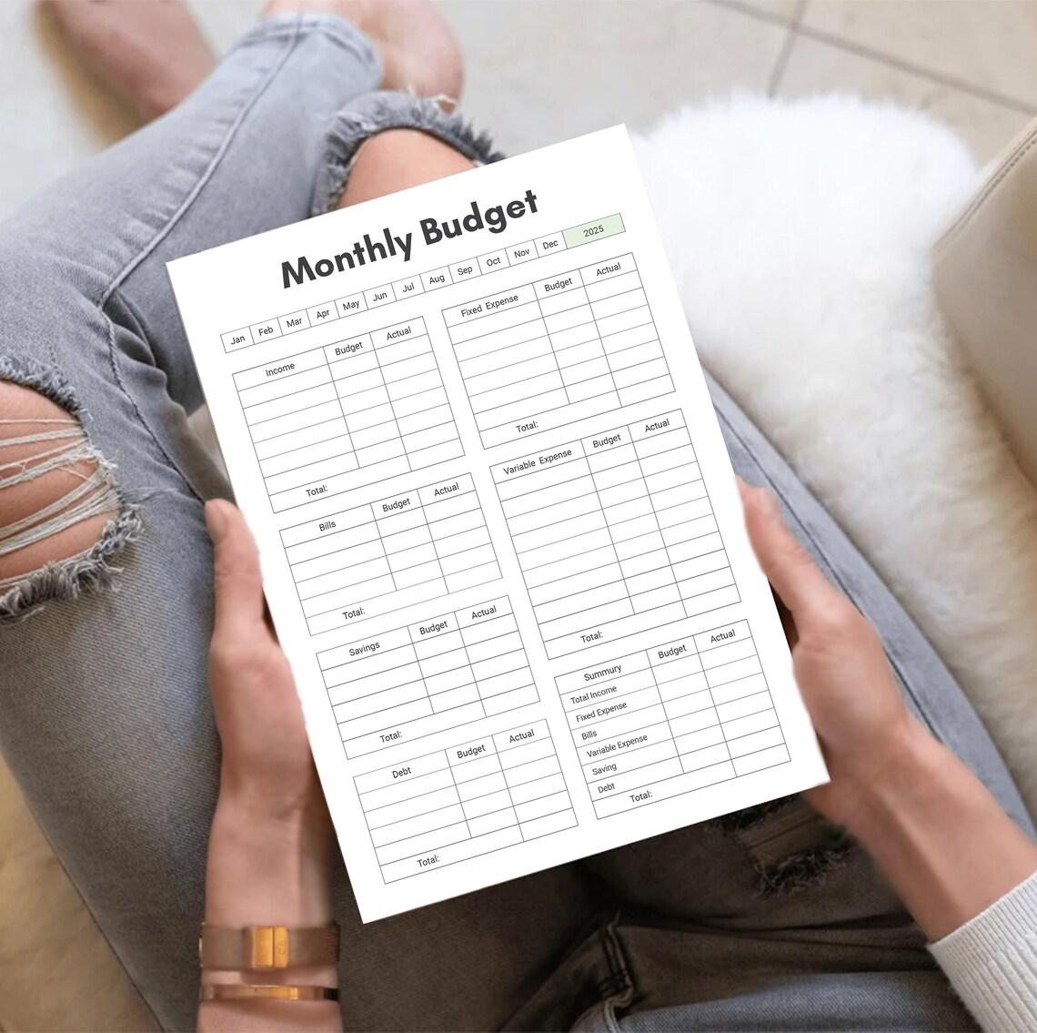 A4 Budget Printable, Monthly Budget Sheet Printable, Spending Tracker ...