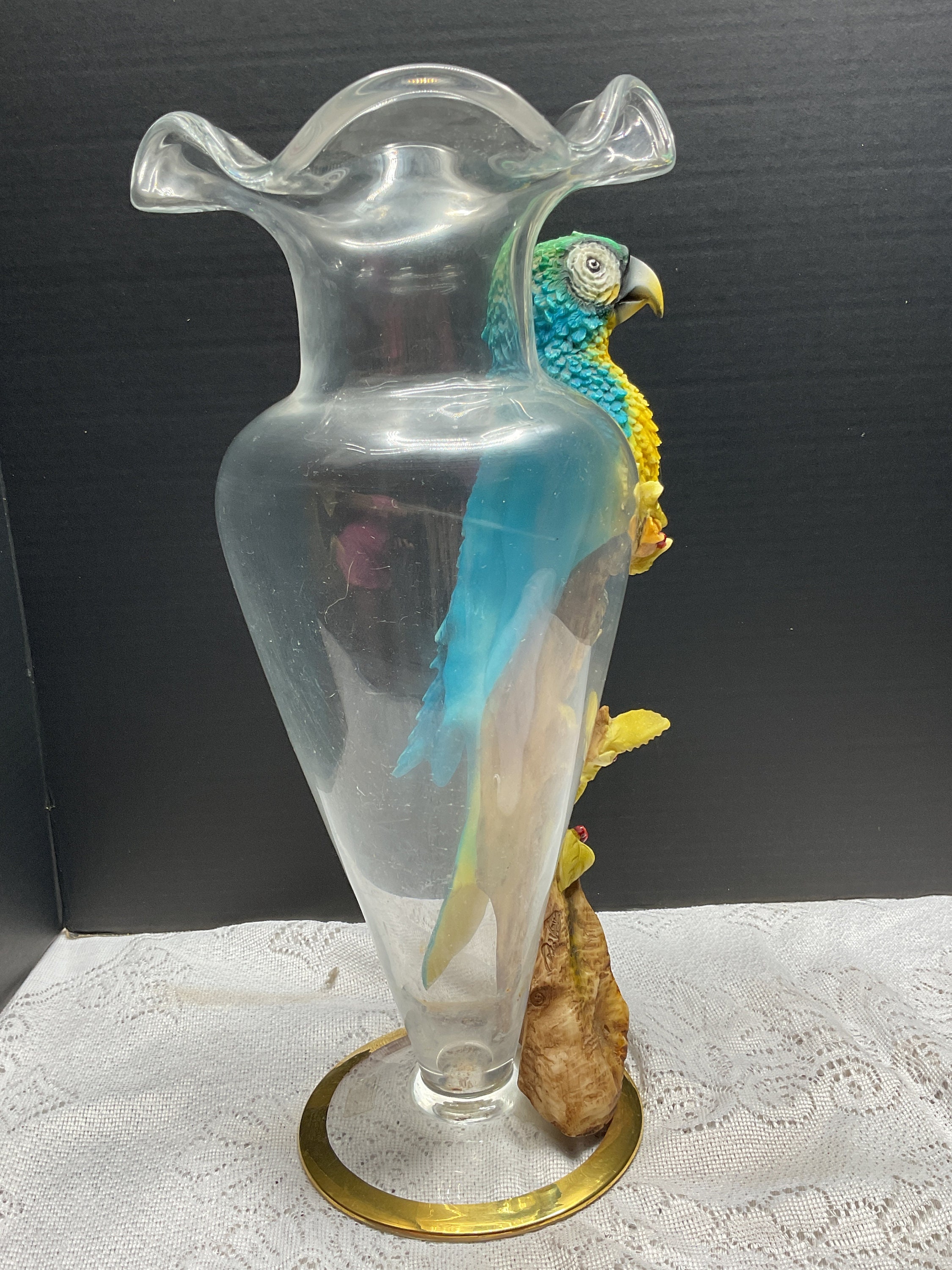 Cevik Capodimonte Parrot Vase - Etsy