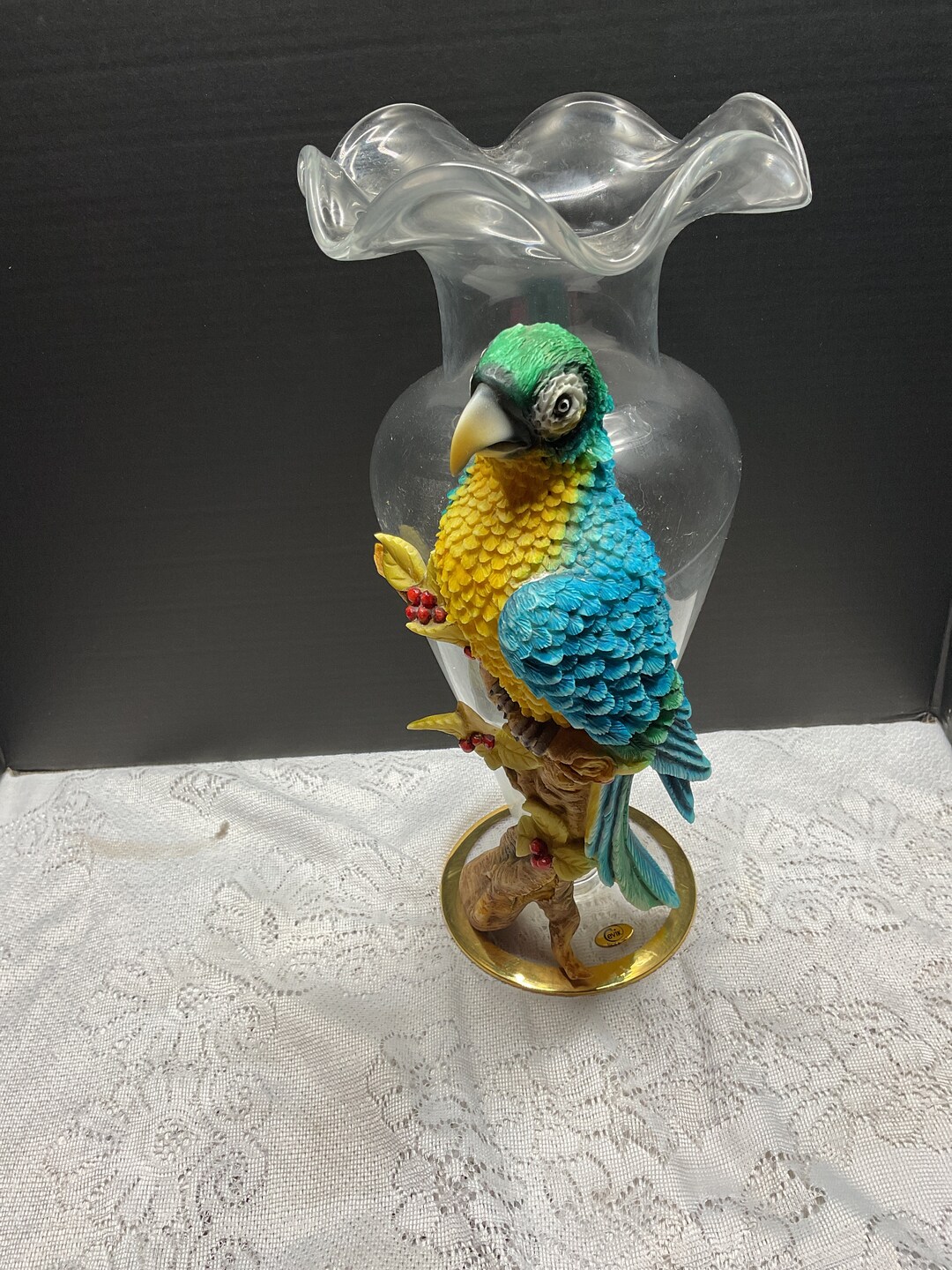 Cevik Capodimonte Parrot Vase - Etsy