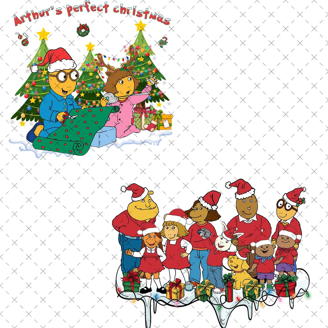 Arthur and DW Bow Arthur's Perfect Christmas Png,christmas Teacher Png ...