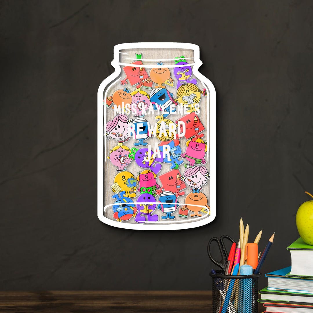 Custom Reward Jar With Tokens, Personalized Reward Jar for Classroom ...