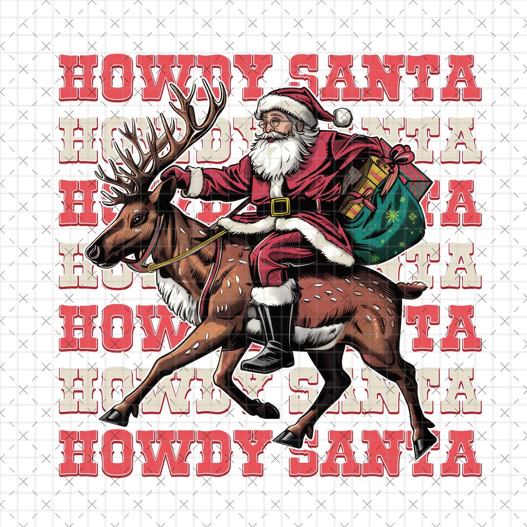 Howdy Santa Png, Cute Santa Claus Png, Merry Christmas Png,western ...