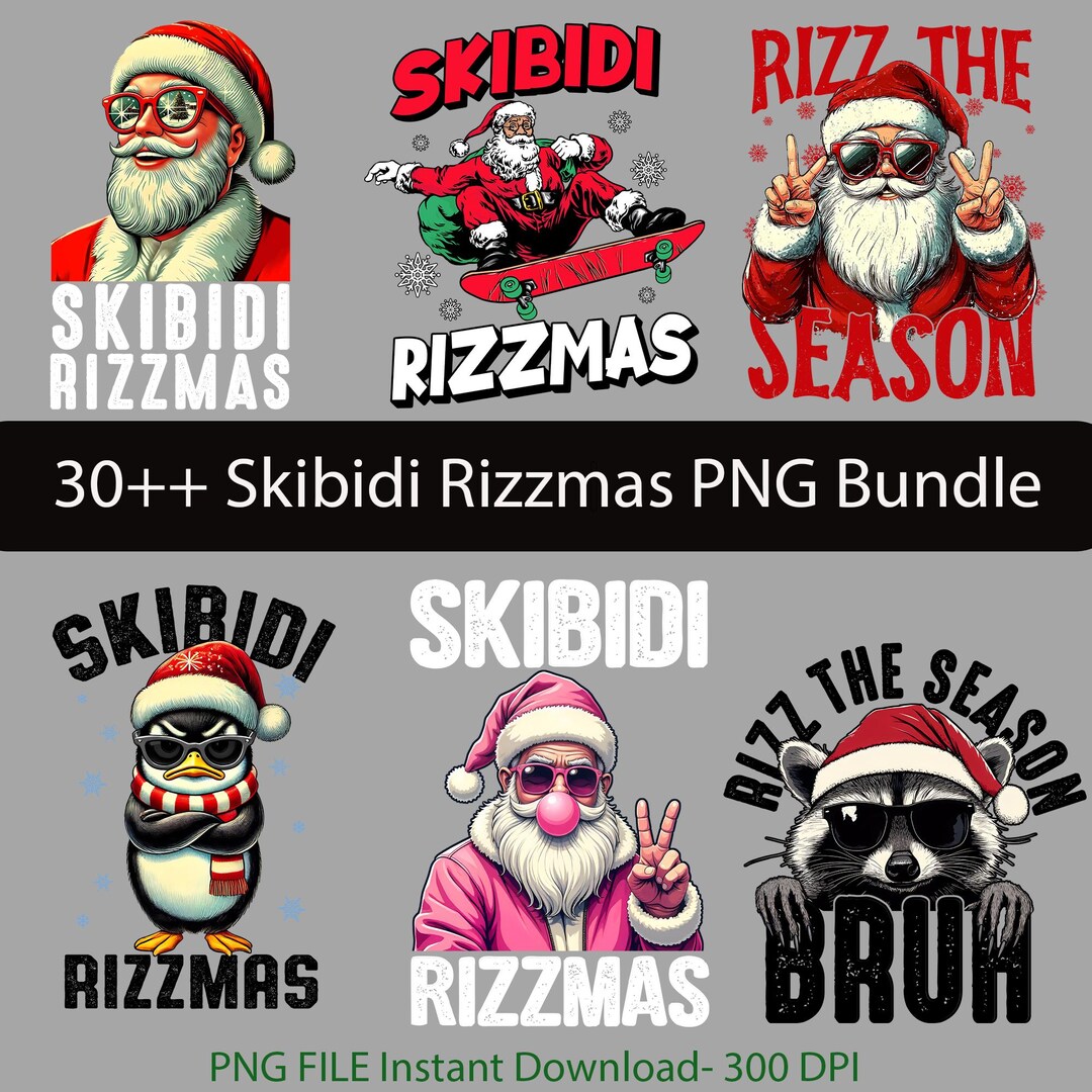 30 Skibidi Rizzmas Png, Merry Rizzmas Png, Santa Claus Rizz Png, Rude ...