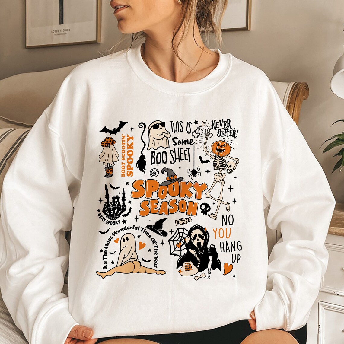 Funny Spooky Season Shirt, Funny Halloween Sweatshirt, Cute Ghost ...