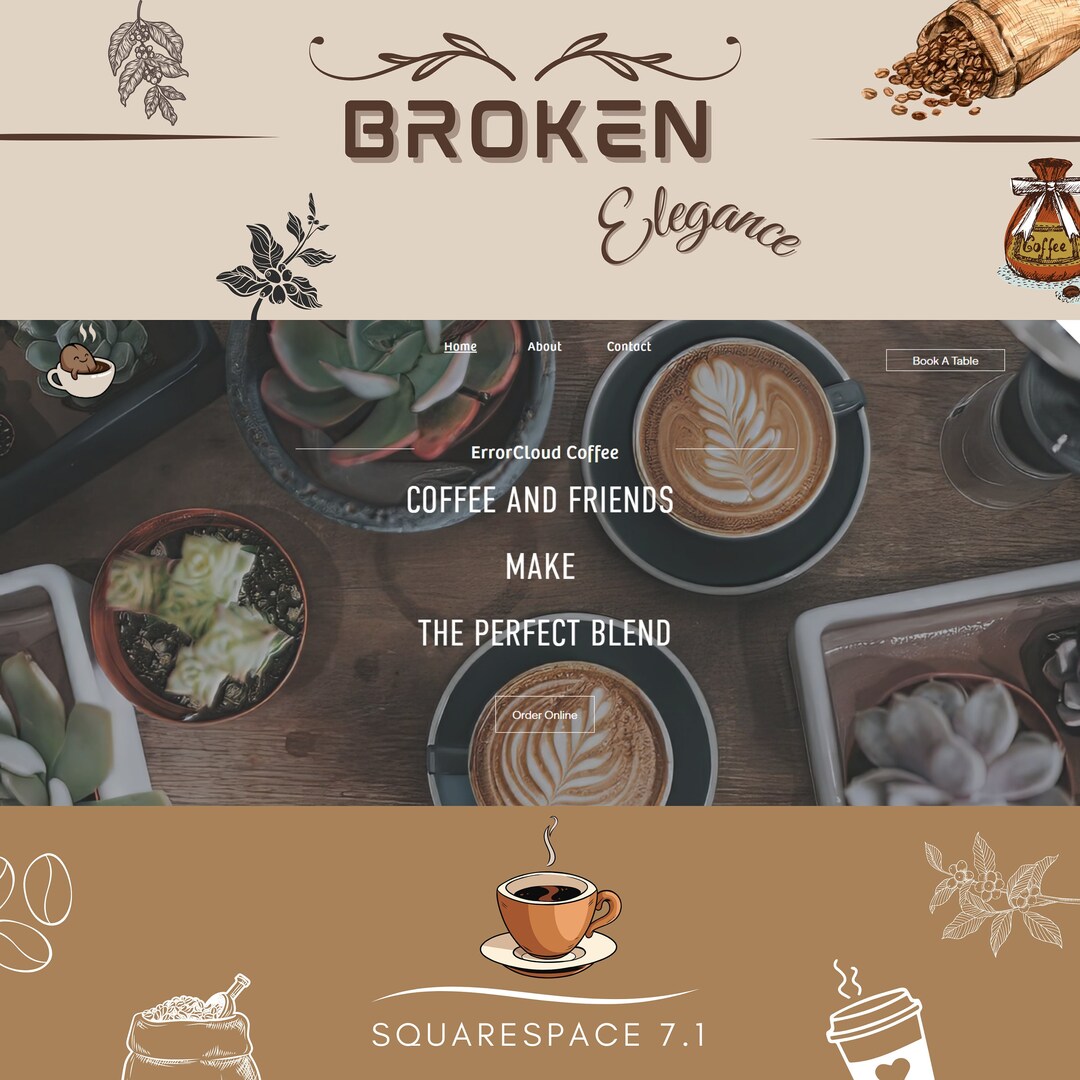 Demo Coffee Shop Web Template squarespace 7.1 - Etsy