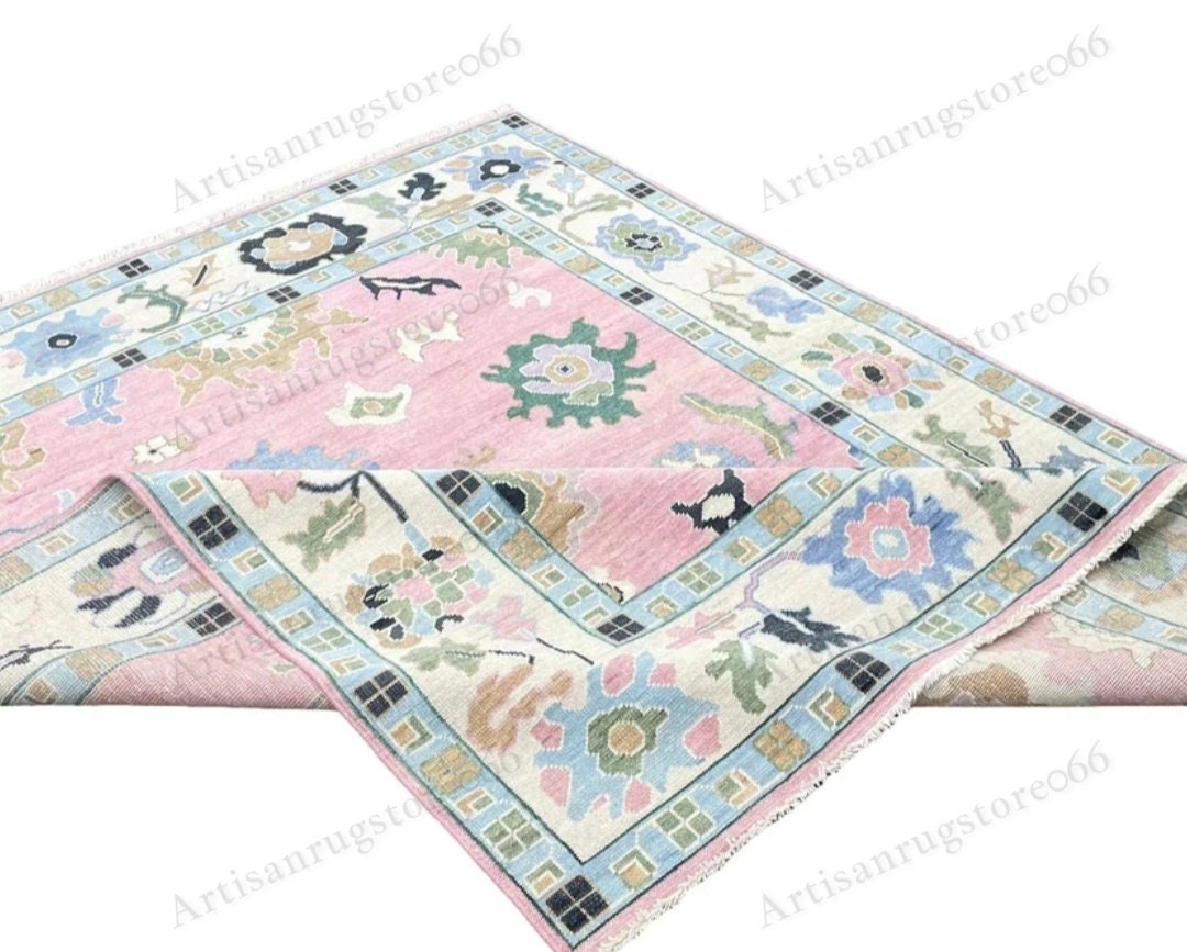 Handmade Sky Blue Rug Quick Ship Turkish Rug 9x12 and 8x10 : Seaside ...
