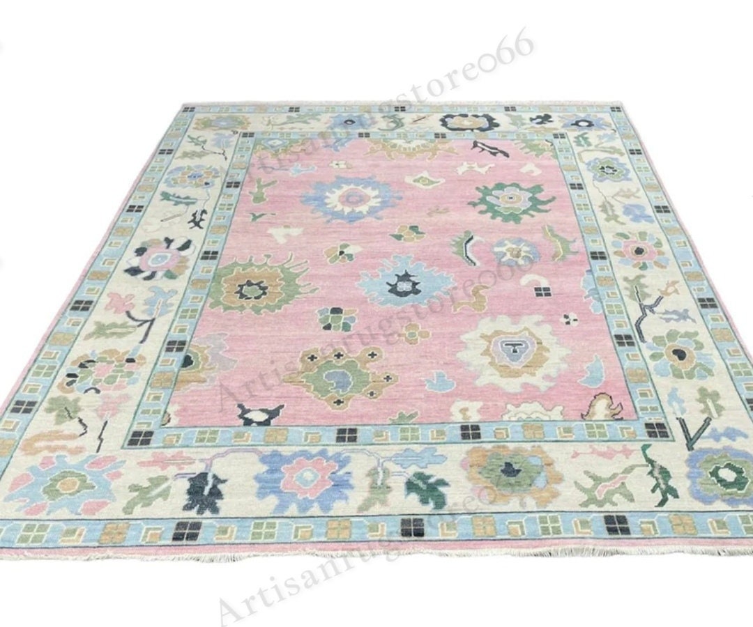 Handmade Sky Blue Rug Quick Ship Turkish Rug 9x12 and 8x10 : Seaside ...