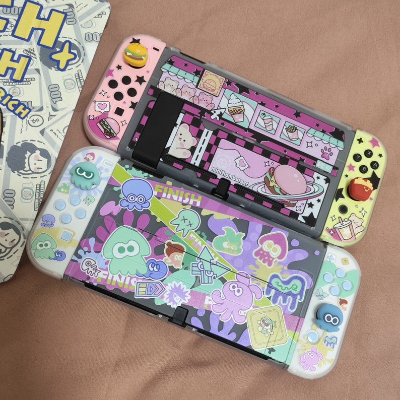 Cartoon Switch OLED Case Kawaii Switch Shell Hard Silicone - Etsy