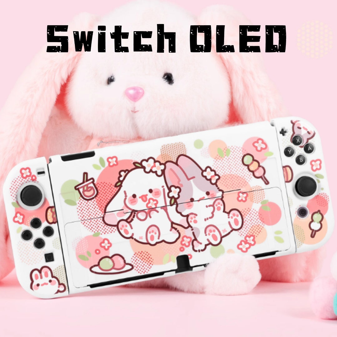 Pink Rabbit Switch Oled Case, Nintendo Switch OLED Case, Storage ...