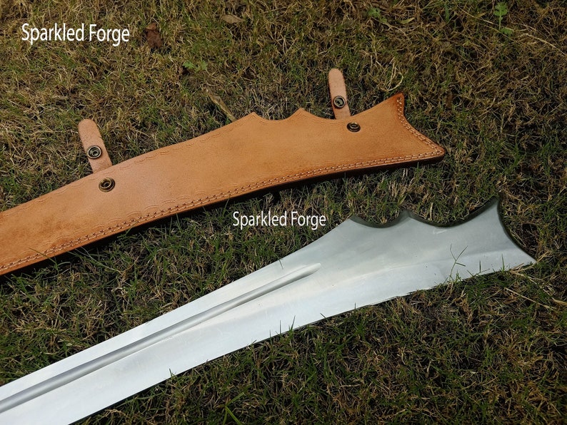 33 Inch Long Handmade High Carbon Steel Falchion Sword, Battle Ready ...