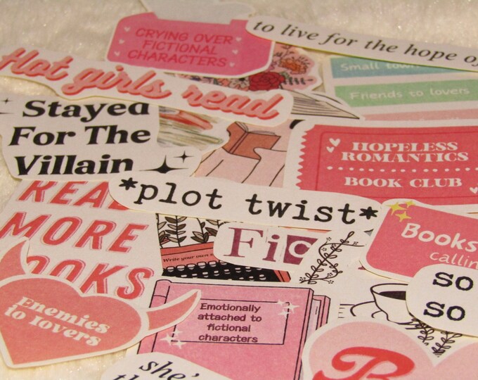 30 Pieces Kindle Sticker Pack, Bookish Reading Sticker Bundle, Book ...