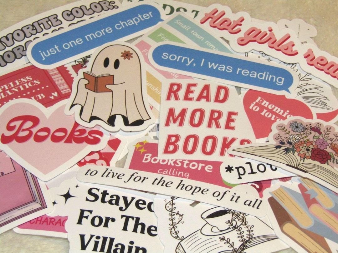 30 Pieces Kindle Sticker Pack, Bookish Reading Sticker Bundle, Book ...