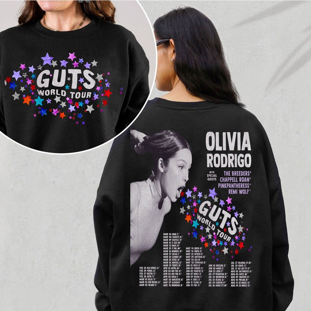 Olivia Rodrigo Guts World Tour 2024 Shirt Olivia Rodrigo - Etsy Australia