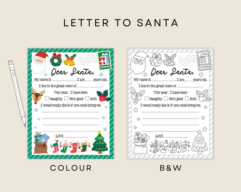 Printable Christmas Wish List for Kids, Holiday Wish List, Family, Xmas ...