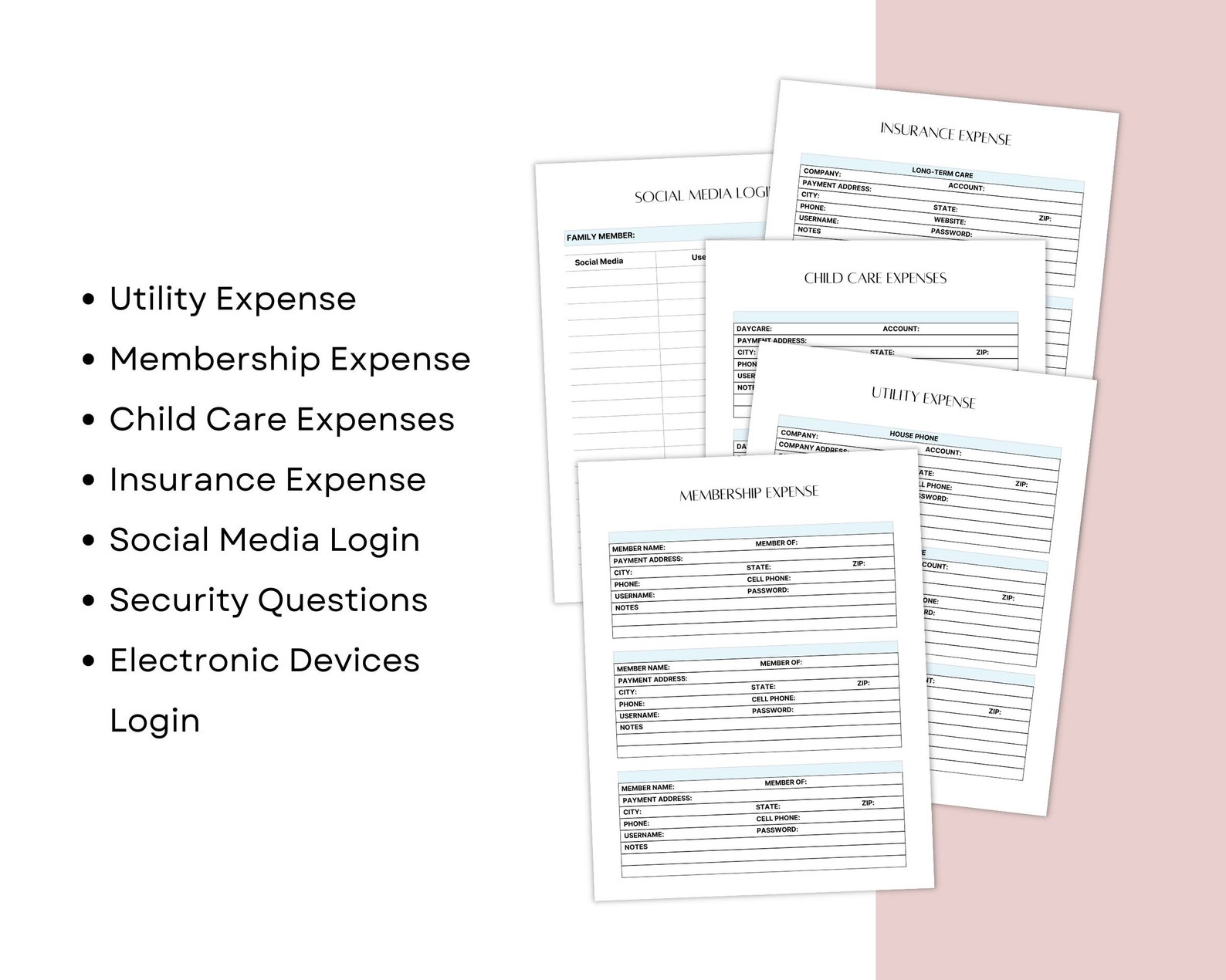 Emergency Binder Printable and Fillable, in Case of Emergency Printable ...