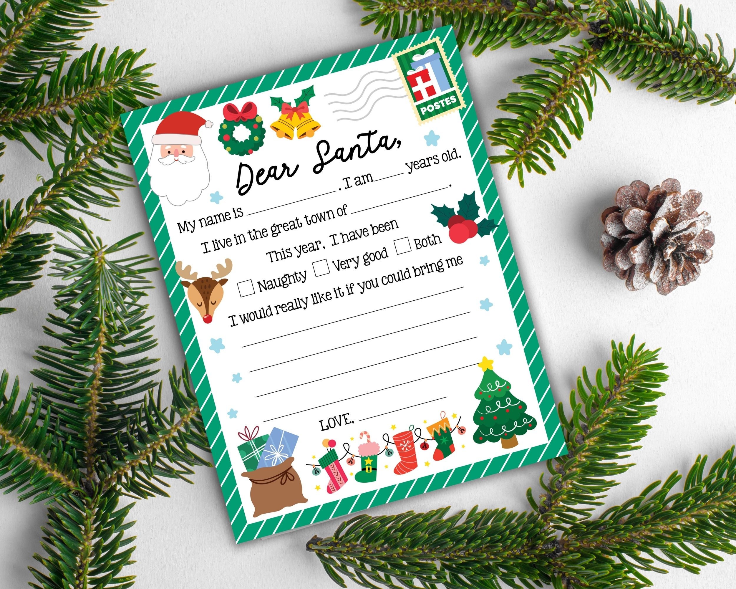Printable Christmas Wish List for Kids, Holiday Wish List, Family, Xmas ...