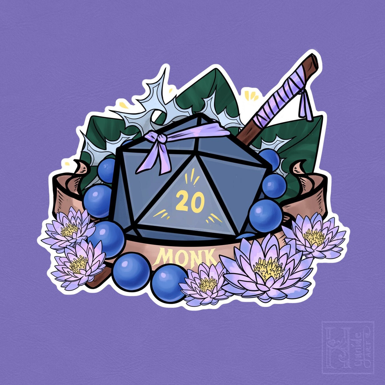 MONK Dnd Dice Sticker - Etsy