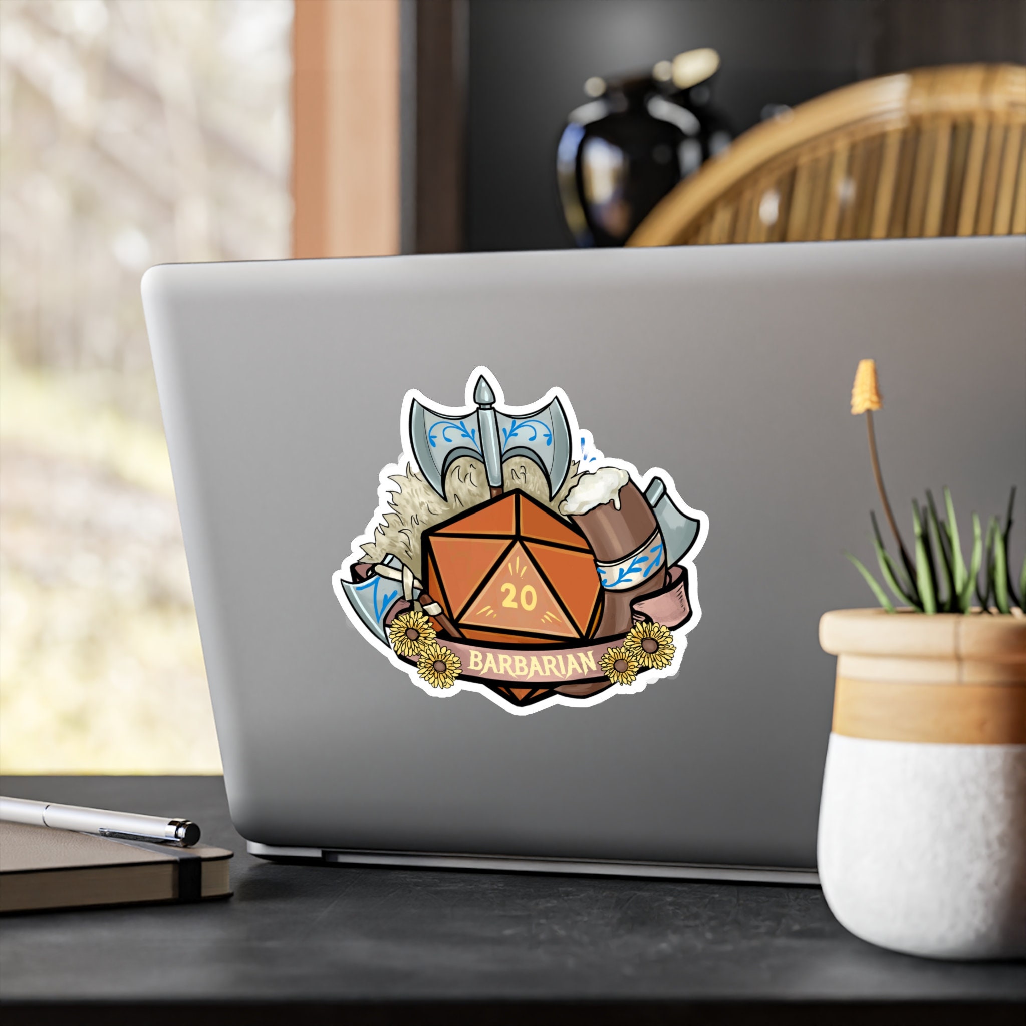 BARBARIAN Dnd Dice Sticker - Etsy