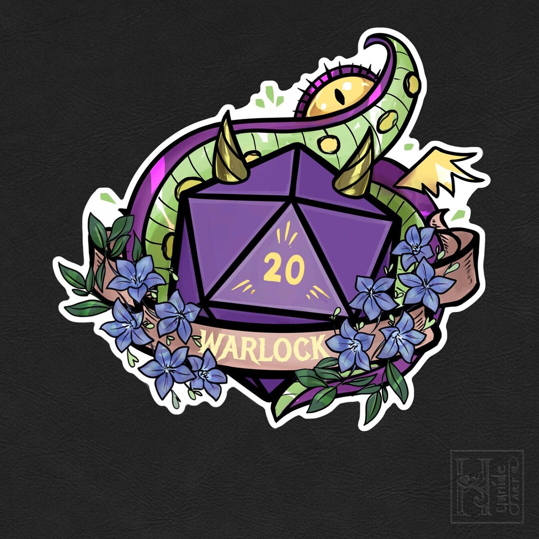 WARLOCK Dnd Dice Sticker - Etsy