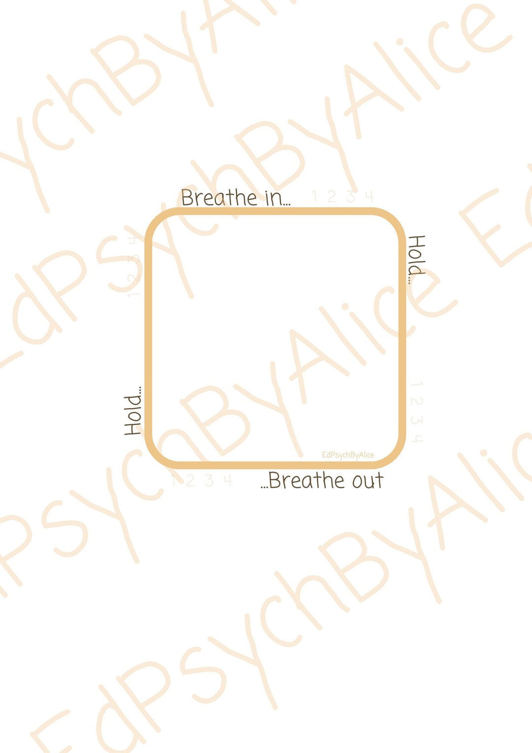 Sqaure Breathing Cards for Psychoeducation Coping Strategies in Schools ...