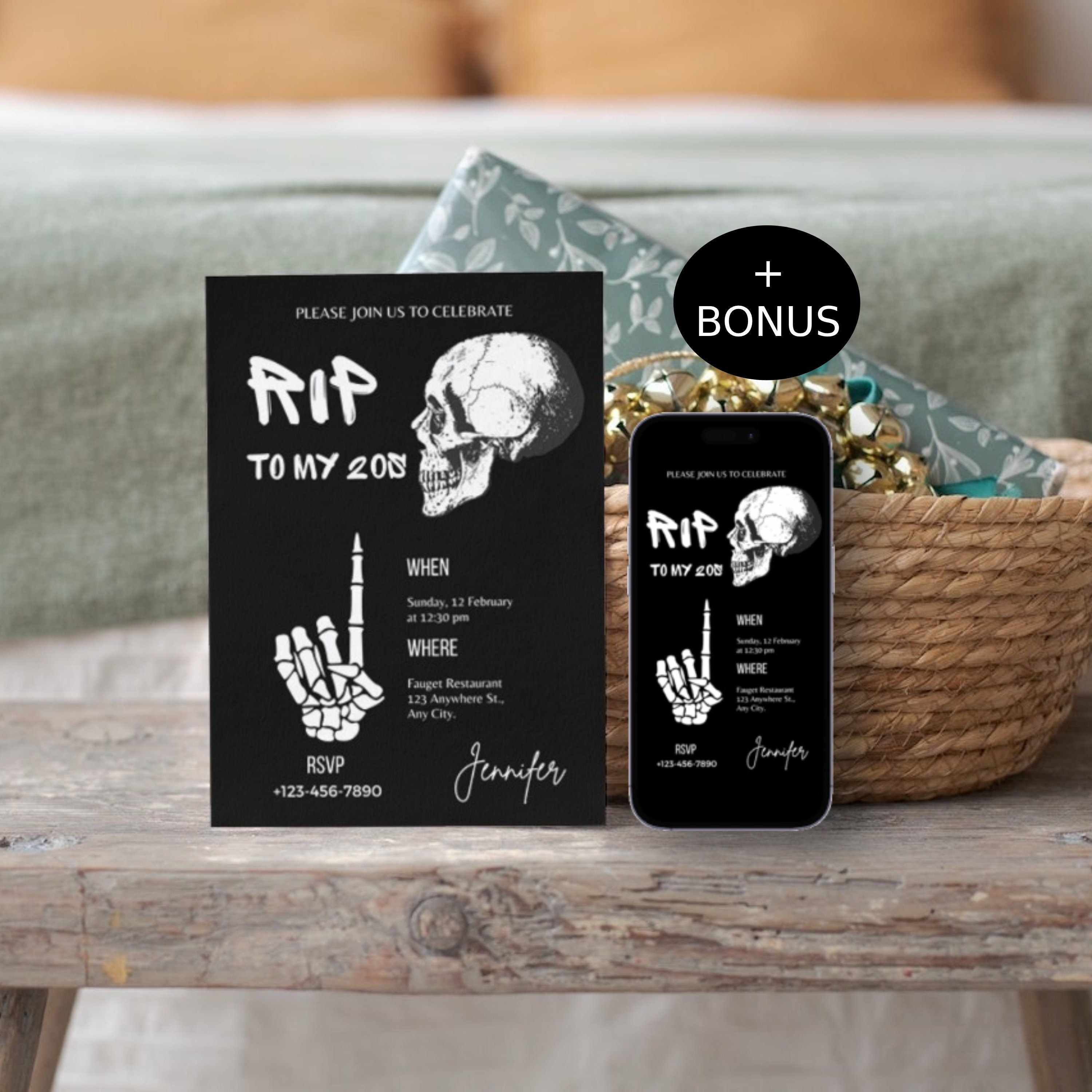 Rip to My 20s Editable Birthday Invitation Template, Rip 20s Invitation ...