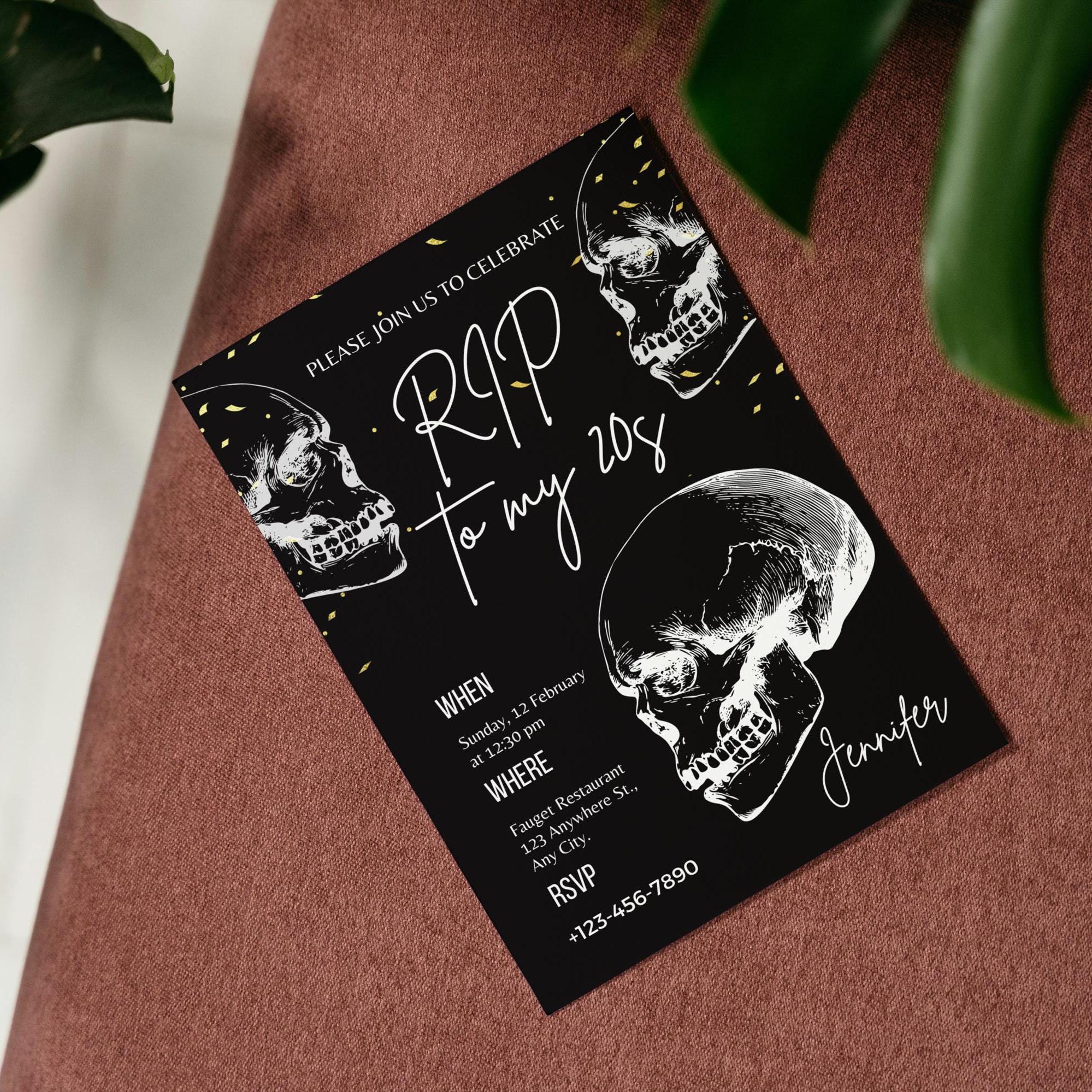 Death to My 20s Party Invitation Editable Bundle Template, Rip 30s ...